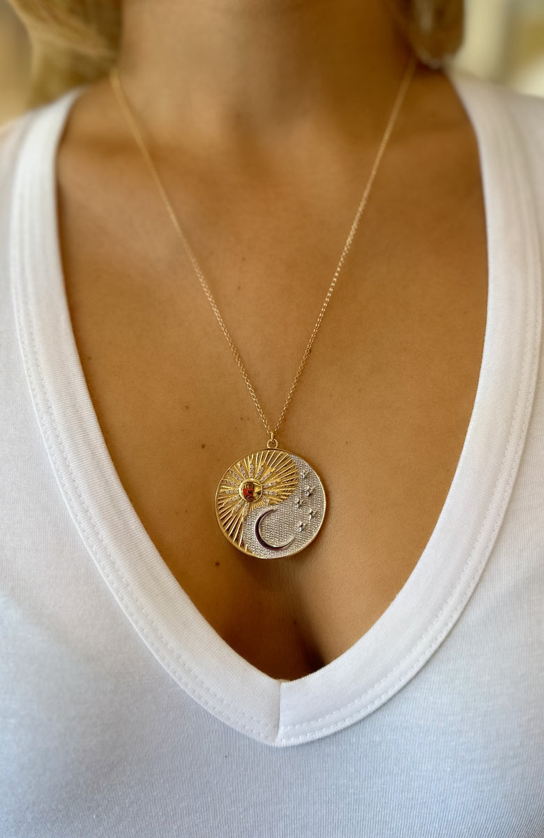 Lunar Solar Talisman Necklace – HouseofModa
